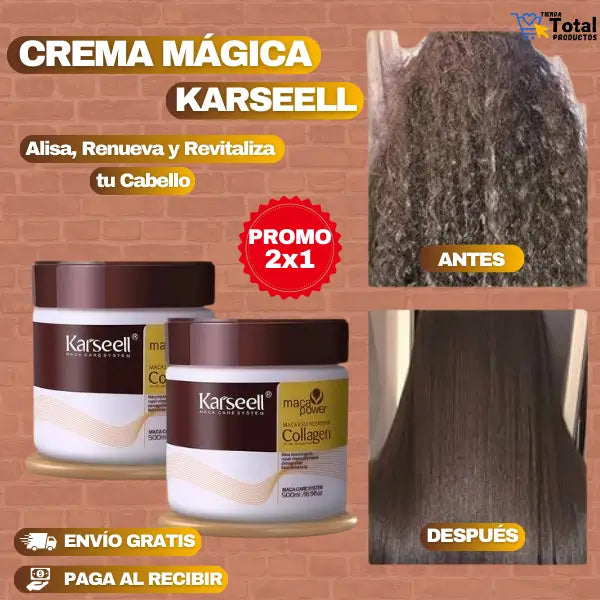 2 UNIDADES KARSELL KERATINA Y COLAGENO + Envío Gratis y Pago Contraent